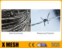 China Green PVC Coated Barb Wire 1.5cm Barb Length Standard Twist Type 1200MPa Tensile for sale