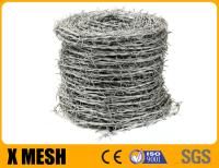 China Galvanized Barbed Wire With Four Barb Type Reverse Twist High Tensile For itary Security for sale
