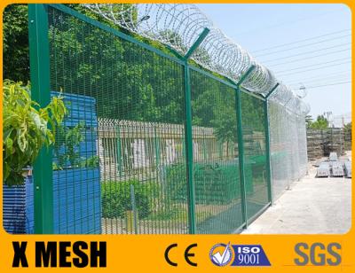China Powder Coated High Security 358 Wire Mesh Fence With 12.7mm X 76.2mm For Airport for sale
