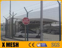 China 3.5mm Wire Anti Climb Mesh Fence 3.5m High Include Top Y Arm And Barbed Wire For Parking Lot for sale