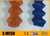 China Orange Economical 12 Gauge Chain Link Mesh Fencing PVC Coated for sale
