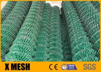 China 50 Foot Green Vinyl Chain Link Mesh Fencing ASTM F668 for sale