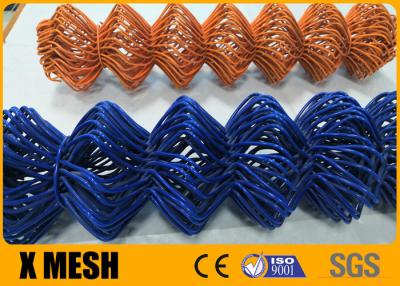 China Blue Vinyl  11 Gauge Chain Link Fence ASTM F668 PVC Coated for sale