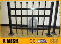 China ASTM F2589 Black Metal Ornamental Steel Fence 52 Inches for sale