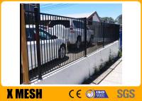 China W 96'' H 72'' Decorative Metal Fences For itary Base 3 Rail for sale