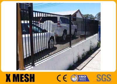 China W 96'' H 72'' Decorative Metal Fences For itary Base 3 Rail for sale