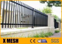 China W 96'' H 72'' Decorative Metal Fences For itary Base 3 Rail for sale