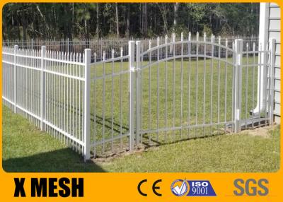 China Post 80 x 80mm Squash Top Cross Rail 40 x 40mm 6 point welds Security Mesh Fence for sale
