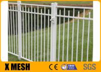 China Post 80 x 80mm Squash Top Cross Rail 40 x 40mm 6 point welds Security Mesh Fence for sale