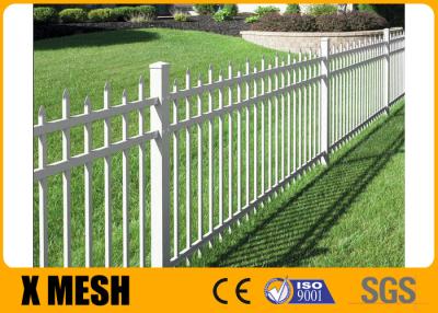 China Galvanised Steel Pressed Spear Top Fencing Spacing 140mm for sale