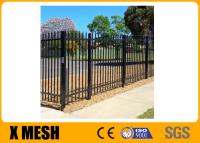 China 6 Point Welds Security Metal Fencing Black Aluminium Palisade Fence for sale