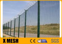 China 4mm Wire Anti Climb Mesh Fence 10.5ga Green Powder Coated for sale