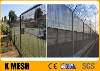 China Eco Friendly Pvc Coated 358 Anti Climb Fence Green Color Commercial for sale