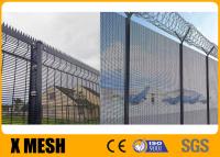 China Railway 3mm Anti Climb Mesh Fence Black Color Pvc Coated Corrosion Resistance for sale
