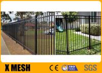 China School 2000mm High Picket Vinyl Fence Spear Top Type 2400mm Length Vinyl Coated for sale