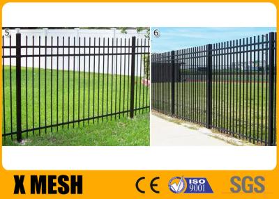 China itary Bases Cross Resistance Ornamental Garden Gates Black Color Vinyl Coated 3.0m High for sale