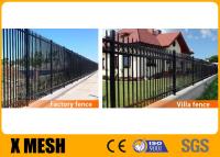 China 5ft High 8ft Width Security Metal Fencing Dupont Vinyl Coated Black Color for sale