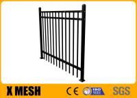 China Full Welding 5ft X 8ft Security Metal Fencing Black Powder Coated Industrial Field for sale