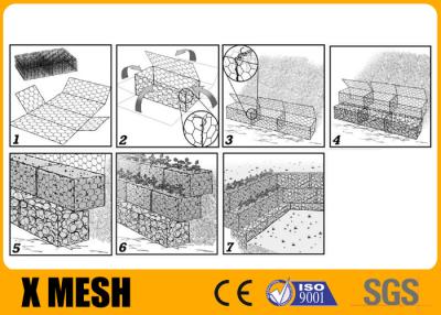 China 60m By 80mm Gabion Mattress Heavy Duty Galvanized Stone Filled For River Bank for sale