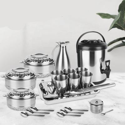 China OEM/ODM Different Piece Cookware Set Custom Pots And Pans Wholesale 21pcs Stainless Steel Cooking Pot Set for sale