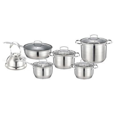 China Quality Restaurants Cookware Set Non Stick Stainless 12pcs Cookware Set Manufacturer for sale