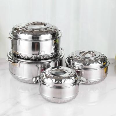 China Double wall insulated stock pot set 4pcs kitchen cookware fresh box pot set for sale