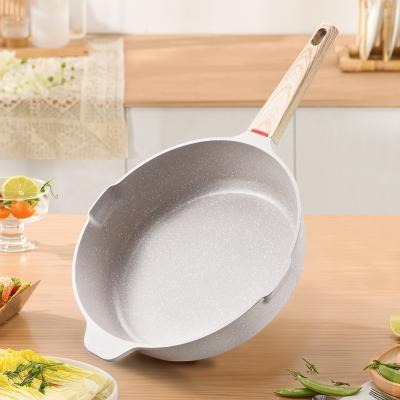 China New Arrival Induction Omelet Pans Maifan Stone Coating Aluminum Frypan Non Stick Granite Frying Pan Skillet Pan for sale