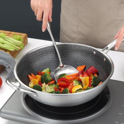 China New Arrival Frying Pan Honeycomb Panci Frypan Non Stick Hybrid Stainless Steel Frying Pan for sale