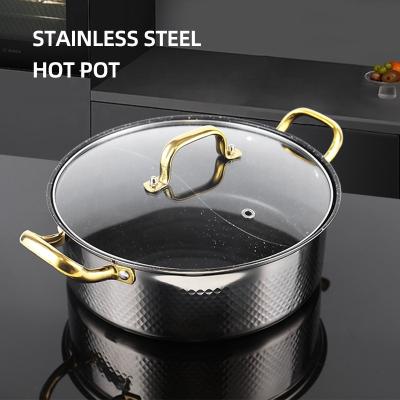 China New Arrival Soup & Stock Pot Induction Cookware Kitchen Pots 304 Stainless Steel Hot Pot With Divider for sale
