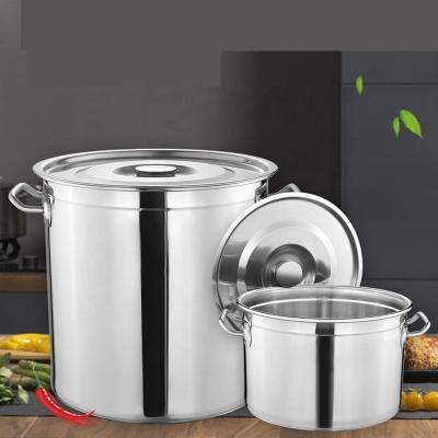 China Wholesale Top Seller Kitchen Cooking Soup Ware Induction Stainless Steel 201 Cookware Stock Pot for sale