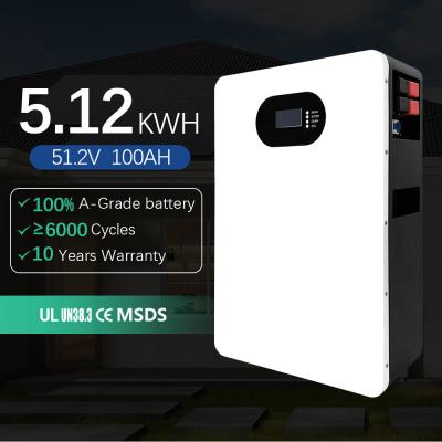 China 10kWh Wall Mount Solar Battery - 51.2V LiFePO4 with 8000+ Cycle Life and 10-Year Warranty for sale