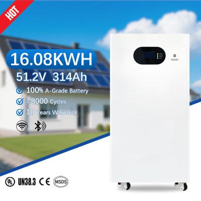 China 48V 16.08KWh LiFePO4 Solar Battery System with 6000+ Cycle Life for Home Energy Storage for sale