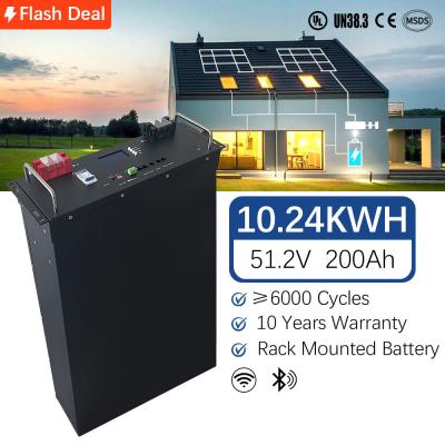 China Hybrid Solar Inverter 10kW with 51.2V 100Ah-400Ah LiFePO4 Battery Options 5kWh-50kWh Energy Storage for sale