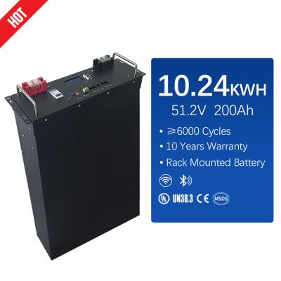 China 51.2V 100Ah 10KWh LiFePO4 Solar Battery Home Energy Storage System for Whole House Backup for sale