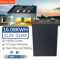 China 48V LiFePO4 Solar Battery 5.12kWh-16.08kWh Capacity with 8000+ Cycle Life for Home Energy Storage Systems for sale