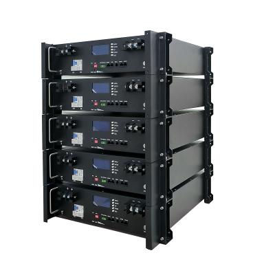 China Custom 51.2V 100Ah LiFePO4 Cabinet Battery 5.12KWH Rack Mounted Stackable Energy Storage System for sale