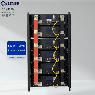 China 51.2V 100Ah 5.12KWh LiFePO4 Stackable Battery for Home Energy Storage System for sale