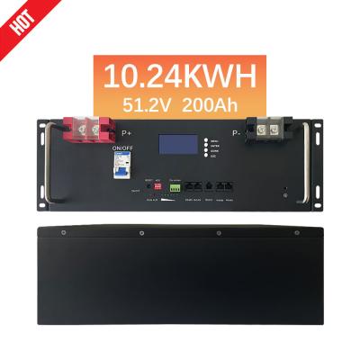 China 10kW Hybrid Solar Inverter LiFePO4 Battery 51.2V 200Ah 10.24KWh Solar Generator for Home Energy Storage System for sale