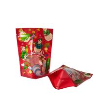 China Christmas Custom Design PE Food Grade Mylar Bags Packaging Bags Smell Proof Stand up Packaging Pouch for sale