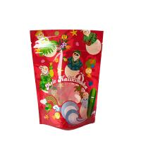 China Christmas Custom Design PE Food Grade Mylar Bags Packaging Bags Smell Proof Stand up Packaging Pouch for sale