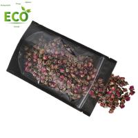 China High Barrier Transparent Window Mylar Bags Smell Proof Stand up Packaging Pouch Resealable Zipper PE Tea Bags for sale