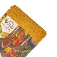 China High Barrier Clear Window 100g 250g 500g Zipper Closure Powder Commercial Frosted Spice Bags for Seasoning for sale