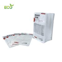 China Hot Sale Bread Bag With Clear Window Resealable Stand up Zip Lock Snacks Dried Fruit Packaging Bag Paper Bag White Kraft for sale