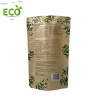 China Custom Capacities and Logo Kraft Paper Bag With Window and Zipper Manufacturer for Food Nut Flour Tea Rice Powder Cookies for sale