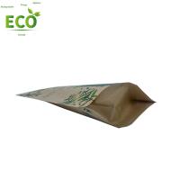 China Custom Capacities and Logo Kraft Paper Bag With Window and Zipper Manufacturer for Food Nut Flour Tea Rice Powder Cookies for sale