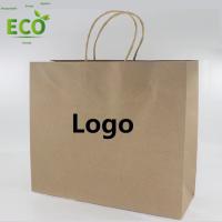 China Custom Printing Biodegradable Restaurant Personalised Gift Twisted Handles Shipping Bag Brown and White Kraft Paper Bag for sale