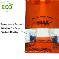 China Hot Selling Custom Orange PE 8 Side Seal Bag 500g Super Strong Odor Proof Stand for Fruits Vegetables Secure for Sushi Custom for sale