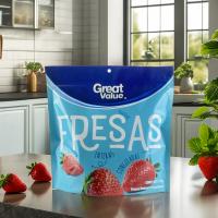 China Custom Designed Matte Snack Stand Pouch Food Grade Reusable Resealable Plastic Freeze Dried Fruit Natural Blueberry Packaging for sale