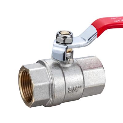 China DN15~25 Full Bore Threaded Brass Ball Valve With Long Handle for sale