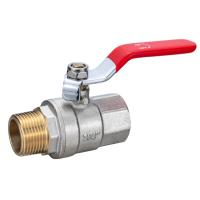 China DN15 MXF Thread Connected Brass Ball Valve Water Tap Nickel Plating for sale